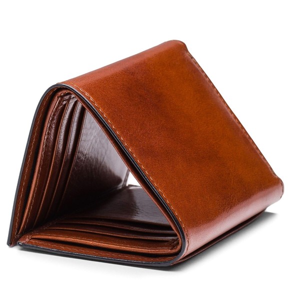 Bosca | Accessories | Bosca Old Leather Mens Trifold Wallet Rfid Double ...